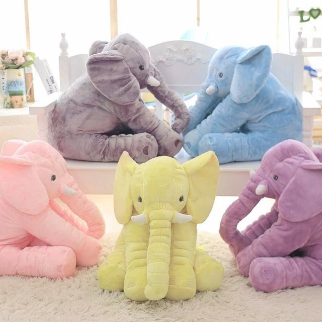 Ελεφαντάκι μεγάλο Λούτρινο (χρώμα μπλέ) – BABY SHOWER