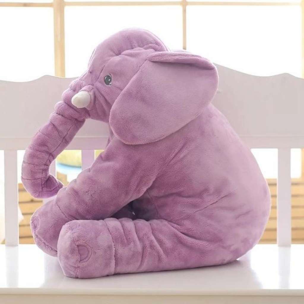 Ελεφαντάκι μεγάλο Λούτρινο (χρώμα μωβ) – BABY SHOWER
